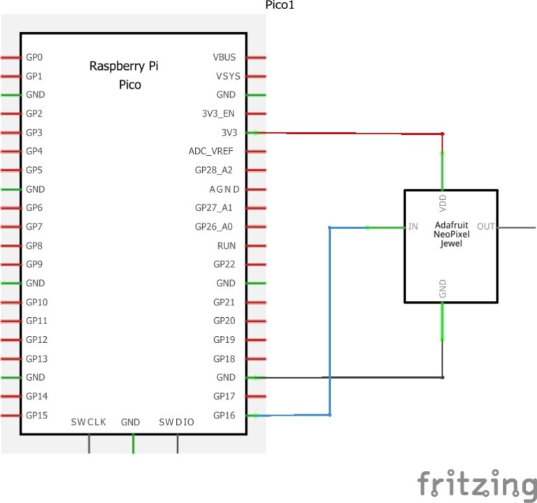 A Raspberry Pi Pico And Neopixel Example In Micropython Rp2040 Learning